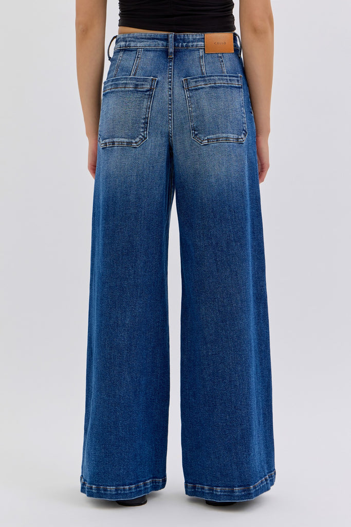 Cello Wide Leg Jean w/Slanted Pocket – V's Type