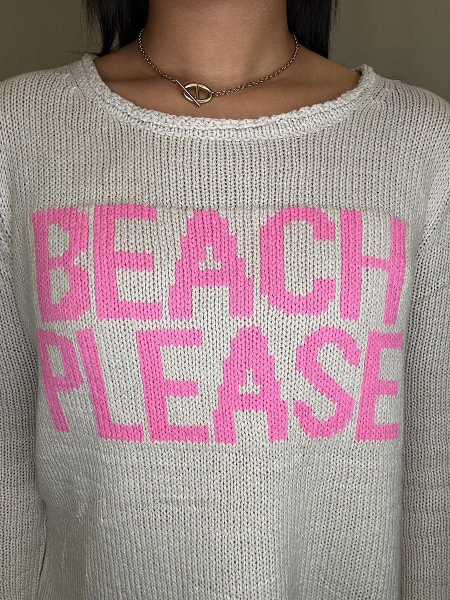 Beach Please Sweater Top – V's Type